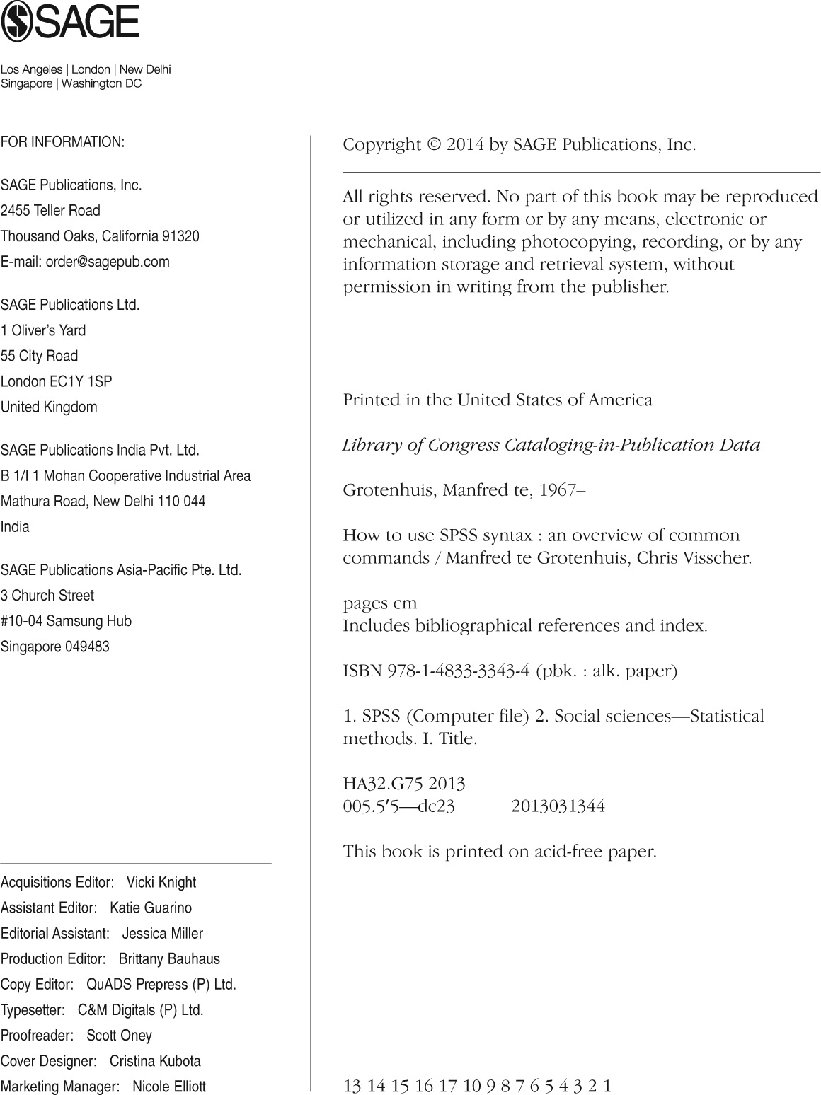 Sage Research Methods - How to Use SPSS Syntax: An Overview of Common ...