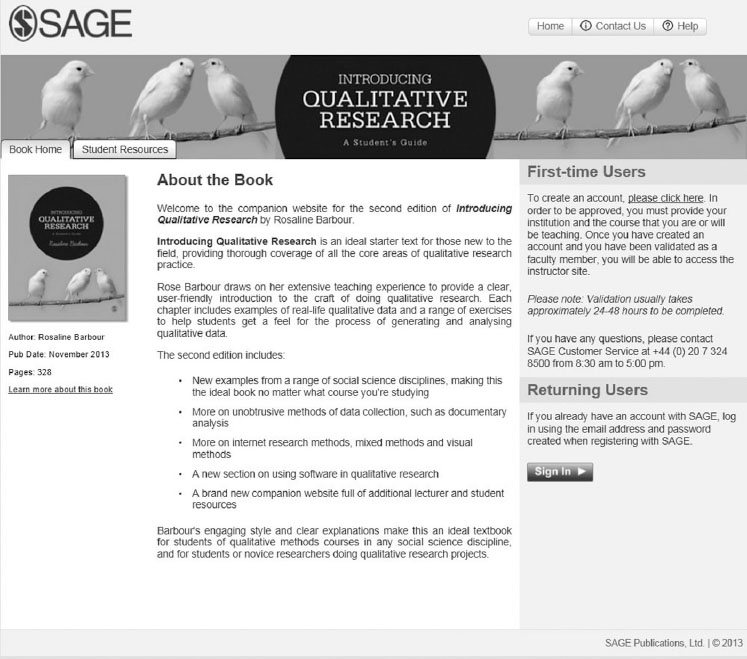 Sage Research Methods - Introducing Qualitative Research: A Student's Guide