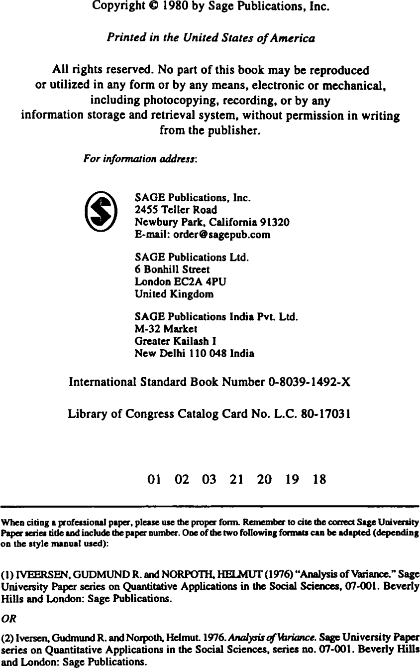 Sage Research Methods - Log-Linear Models