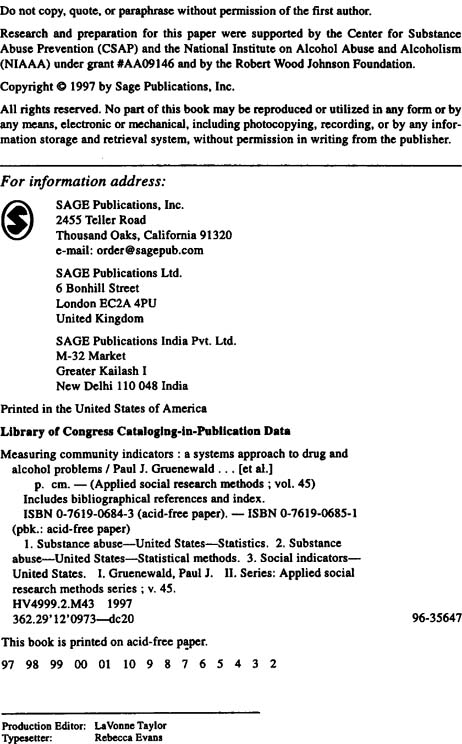 Sage Research Methods Measuring Community Indicators