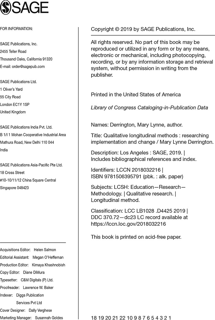Sage Research Methods - Qualitative Longitudinal Methods: Researching ...