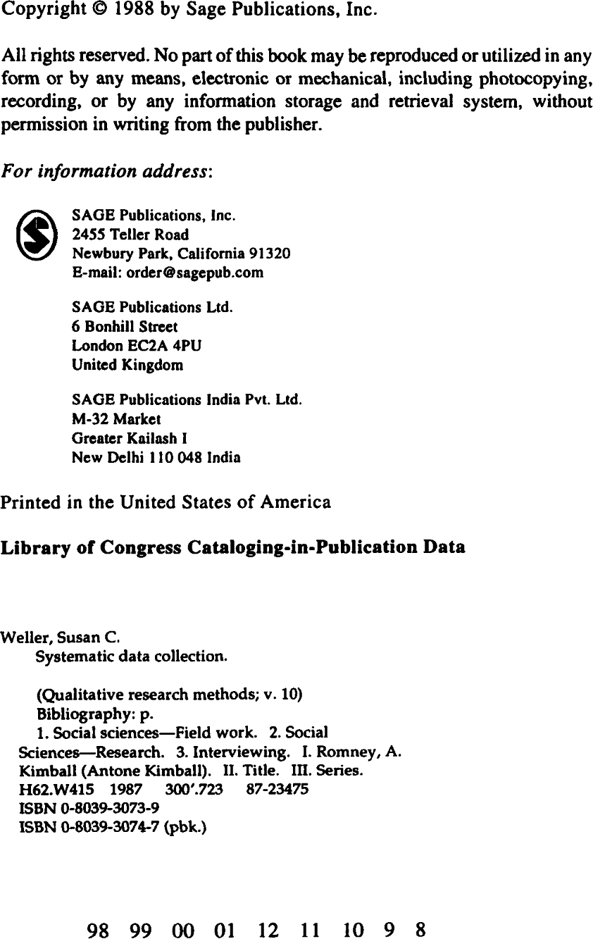 Sage Research Methods - Systematic Data Collection