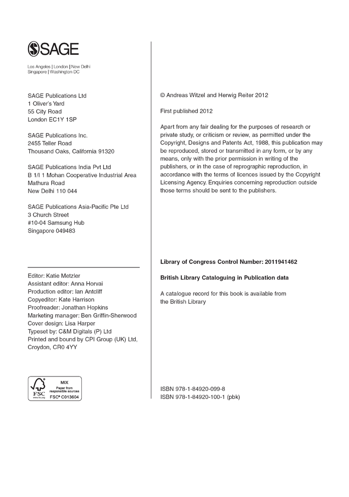 Sage Research Methods - The Problem-Centred Interview: Principles and Practice